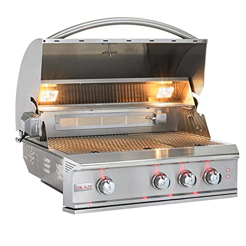 Outdoor Kitchen Drop In Grill | Blaze Professional LUX 34" | Perfect For Outdoor Entertaining | Large Grilling Space | 3 Burners | Propane LP