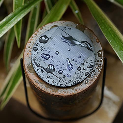Suimeite Solar Lanterns Outdoor Waterproof Retro Metal Led Decorative Hanging Solar Lights for Yard Garden Patio Table Lawn Warm White Butterfly 01