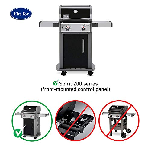 Utheer 7635 Flavorizer Bars 15.3 inch for Weber Spirit I & II 200 Series (2 Burners), Spirit E210 E220 S210 S220 with Front Control Knobs, Grill Replacement Parts for Weber 16 GA Porcelain Heat Plate