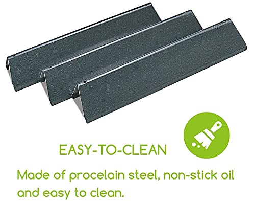 Utheer 7635 Flavorizer Bars 15.3 inch for Weber Spirit I & II 200 Series (2 Burners), Spirit E210 E220 S210 S220 with Front Control Knobs, Grill Replacement Parts for Weber 16 GA Porcelain Heat Plate