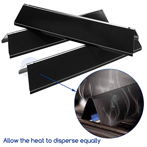 Utheer 7635 Flavorizer Bars 15.3 inch for Weber Spirit I & II 200 Series (2 Burners), Spirit E210 E220 S210 S220 with Front Control Knobs, Grill Replacement Parts for Weber 16 GA Porcelain Heat Plate
