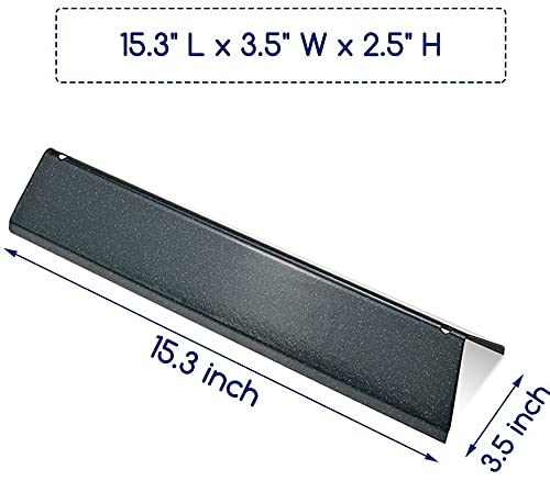 Utheer 7635 Flavorizer Bars 15.3 inch for Weber Spirit I & II 200 Series (2 Burners), Spirit E210 E220 S210 S220 with Front Control Knobs, Grill Replacement Parts for Weber 16 GA Porcelain Heat Plate