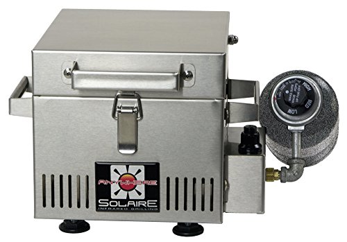 Solaire SOL-IR8A Anywhere Mini Personal Infrared Propane Gas Grill, Stainless Steel