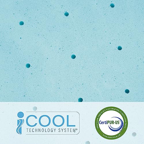 SensorPEDIC 10-Inch Twin Mattress, iCOOL Tech and Cooling Gel Infused Medium Plush Memory Foam Mattress, CertiPUR-US Certified, Bed-in-a-Box, Fiber Glass Free, Twin Size (75" L x 39" W x 10" H)