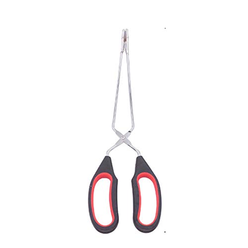 JAHH Scissors Type Portable Long Handle Outdoor Kitchen BBQ Tongs Clamp Convenient Grilling Multifunction Food Clip Camping Cooking (Size : L)