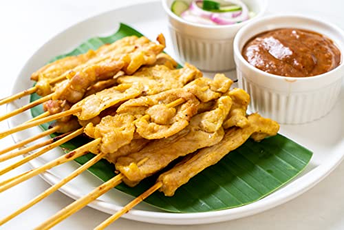 KingSeal Natural BAMBOO Wood Kebab Skewers, Sticks, 10 Inch Length x 3.8mm Diameter - 1 box of 1000 Skewers