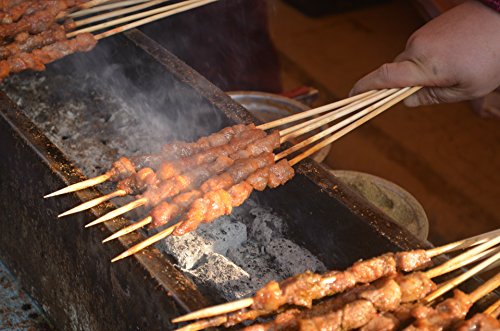 KingSeal Natural BAMBOO Wood Kebab Skewers, Sticks, 10 Inch Length x 3.8mm Diameter - 1 box of 1000 Skewers