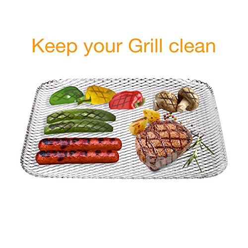 Foilman Grill Toppers - Clean Grill BBQ Disposable Toppers- 16 x 12Inch - (10 Pack) -Your Hot Dogs Will Never Fall Through The Cracks Again