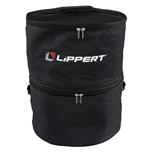 Lippert Odyssey Portable Grill - Compact and Versatile Charcoal Grill for Camping, Tailgating, and Outdoor Cooking - Lightweight and Durable Design with Large Cooking Surface - Red