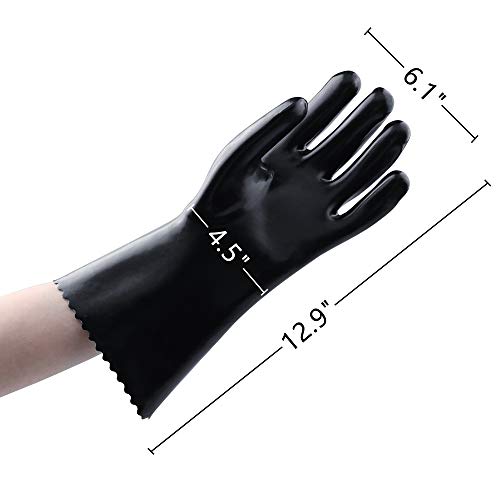 Royal Gourmet CC1830FG Charcoal Grill with High Heat-Resistant BBQ Gloves, 811 Square Inches, Black, Backyard Cooking with Offset Smoker