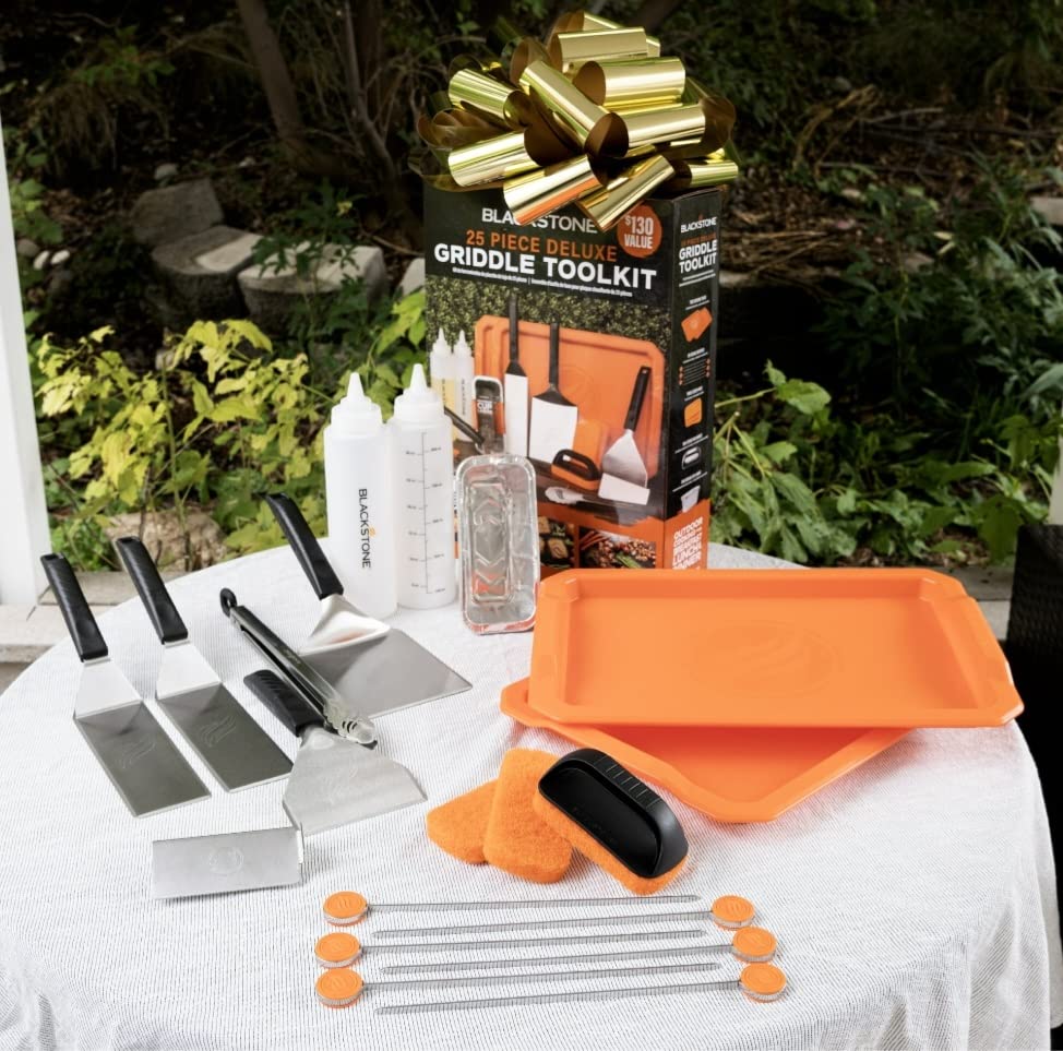 Blackstone 25 Piece Griddle Tool Kit Gift Set for Outdoor Cooking