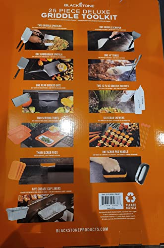 Blackstone 25 Piece Griddle Tool Kit Gift Set for Outdoor Cooking