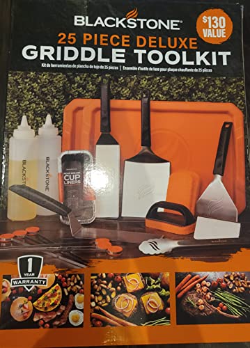 Blackstone 25 Piece Griddle Tool Kit Gift Set for Outdoor Cooking