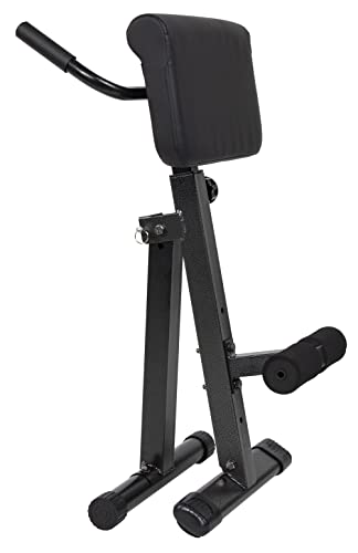 BalanceFrom Adjustable Roman Chair AB Back Hyperextension Bench with Handle, 300-Pound Capacity Black