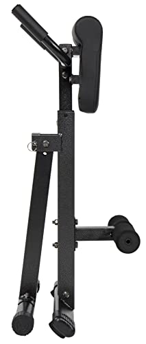 BalanceFrom Adjustable Roman Chair AB Back Hyperextension Bench with Handle, 300-Pound Capacity Black
