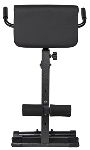 BalanceFrom Adjustable Roman Chair AB Back Hyperextension Bench with Handle, 300-Pound Capacity Black