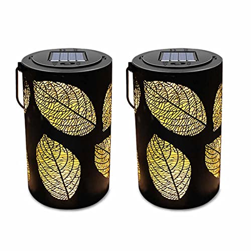 LHLLHL Solar Hanging Lanterns Outdoor Leaf Solar Lights Decorative Solar Lantern Tabletop Lamp for Garden Yard Desk ( Color : E )