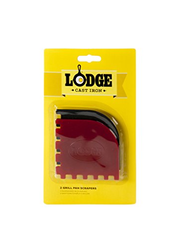 6.25" Burger Press & SCRAPERGPK Durable Grill Pan Scrapers, Red and Black, 2-Pack