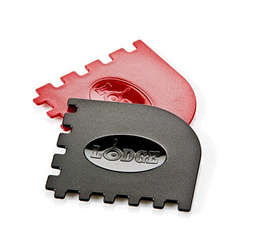 6.25" Burger Press & SCRAPERGPK Durable Grill Pan Scrapers, Red and Black, 2-Pack