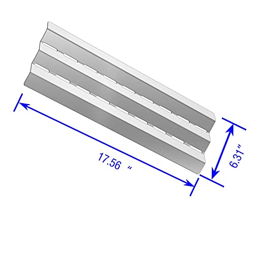Boloda Grill Heat Plate for Master Forge, Lowes, Perfect Flame, Huntington 6761-64, GrillPro 235089S, 17-9/16" x 6-5/16", Stainless Steel Grill Heating Plate