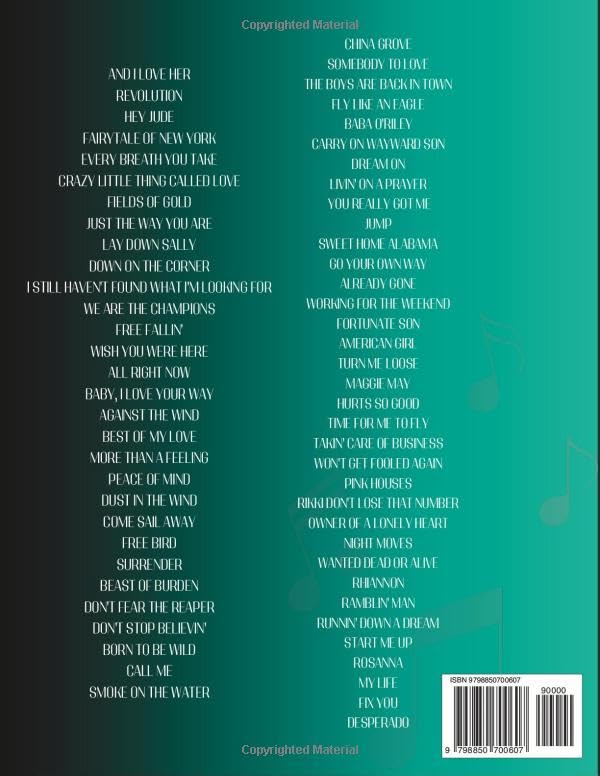 65 Classic Rock Super Easy Songbook: Selection Famous Songs for Beginner