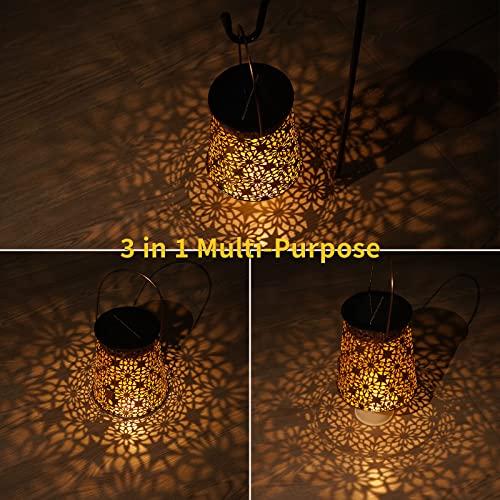 DLAOUM Solar Watering Can Lights - Solar Outdoor Lights Waterproof Warm White Garden Decorations Lights Hanging Lantern Light for Yard Path Landscape Decoration