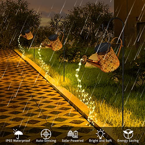 DLAOUM Solar Watering Can Lights - Solar Outdoor Lights Waterproof Warm White Garden Decorations Lights Hanging Lantern Light for Yard Path Landscape Decoration