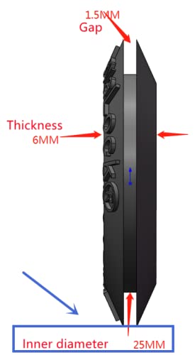 LavaLock® Black Temp Probe Grommet - BBQ Smoker Thermo Probe Port Pass Though for 1 in OR 1.25 in. Hole (Fits 1 Inch Hole)