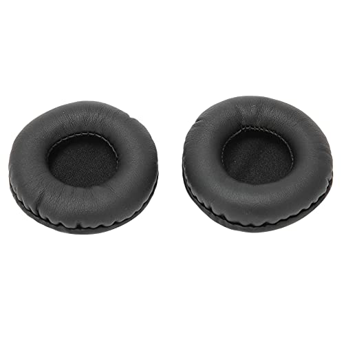 ASHATA 1 Pair Universal Soft Sponge Headphone Ear Pads Ear Cushion Headset Cups Covers Replacement,Fit for 60mm / 2.4In Headphones,Black