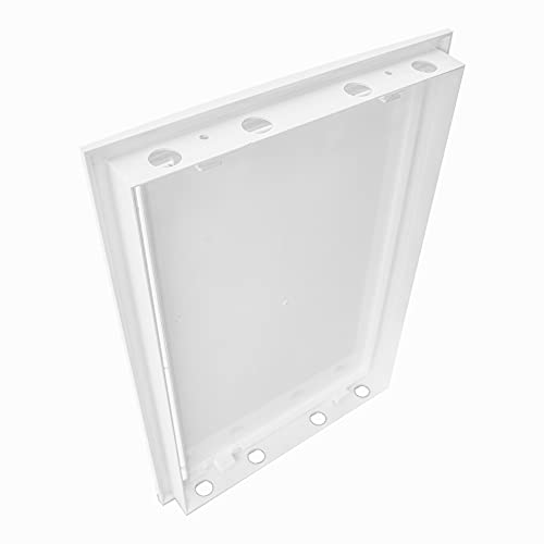 - 8" x 12" White Plastic Access Panel. Service Shaft Door Panel. Plumbing. Electricity. Heating. Alarm Wall Access Panel for Drywall. Bathroom Services Access Hole Cover. (8"x12", White)