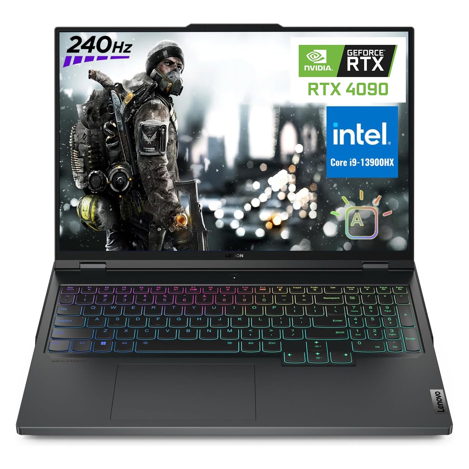 Lenovo 2023 Legion Gaming Laptop, Full Power GeForce RTX 4090 16GB 175W, 16" 240Hz WQXGA (2560x1600), 13th Gen Intel 24-Core i9-13900HX, 32GB DDR5 RAM, 1TB WD_Black SSD, RGB KB, Wi-Fi 6E, Windows 11