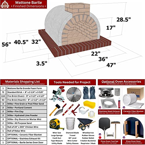 Outdoor Pizza Oven Kit β’ DIY Pizza Oven β The Mattone Barile Foam Form (Medium Size) provides the PERFECT shape/size for building a money-saving homemade Pizza Oven with locally sourced Firebrick.