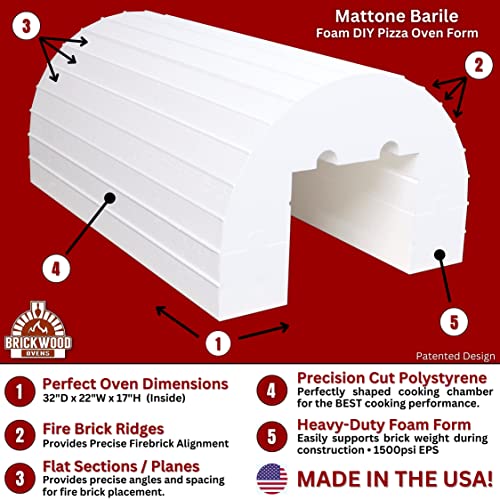 Outdoor Pizza Oven Kit β’ DIY Pizza Oven β The Mattone Barile Foam Form (Medium Size) provides the PERFECT shape/size for building a money-saving homemade Pizza Oven with locally sourced Firebrick.
