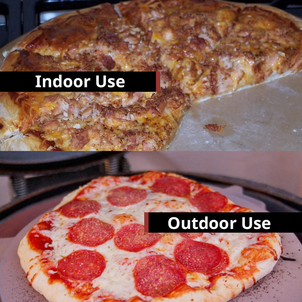 Pizza Baking Stone EXTRA THICK 9/16" x 14 in round Large Big Green Egg BGE genuine earthenware by LavaLock (not BGE brand)
