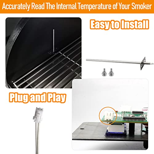 Digital Thermostat Controller Kit Replacement Parts Compatible with Camp Chef Wood Pellet Grills Smoker PG24STX/PG24XT/PG24S/PG24WWS, Include Meat Probe, Temperure Sensor Probe, and Igniter Hot Rod