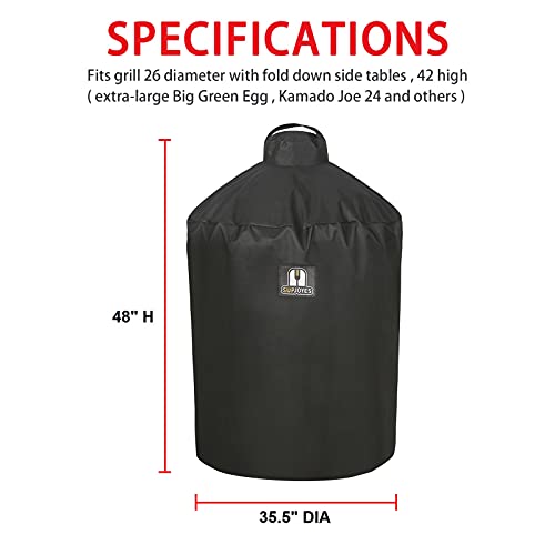 SUPJOYES Cover for Large Big Green Egg, Extra Large Big Green Egg Accessories, Heavy Duty Waterproof Big Green Egg Coversā¦