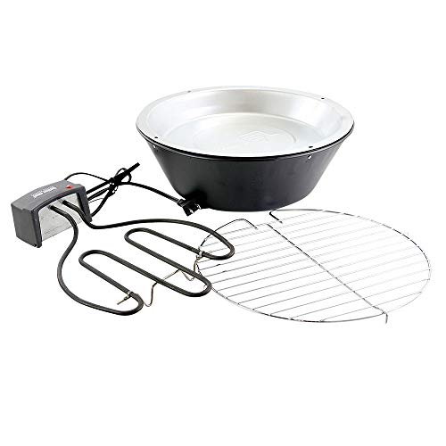 Better Chef Indoor Electric Barbecue Grill | 12-Inch | 1-KW | Stainless Grate | Round | Metal Drip Pan