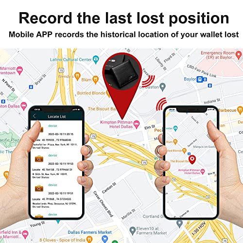 Trackable Bluetooth Anti-Lost Wallet for Men, Minimalist Slim Leather Wallet with GPS Position Locator & Finder Tracker Credit Card Gift Box