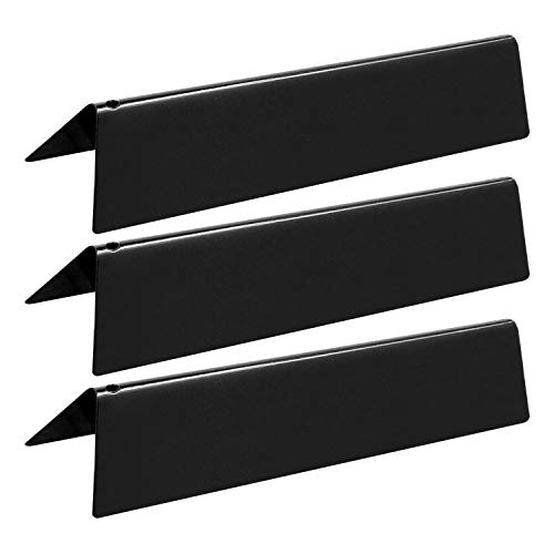 Unicook 15.3 Inch Porcelain Steel Flavorizer Bars, Grill Heat Plate Replacement Parts for Weber Spirit 200 Series, Spirit E/S 210 and 220 Gas Grills with Front Control Knobs, Heat Shield Tent, 3 Pack