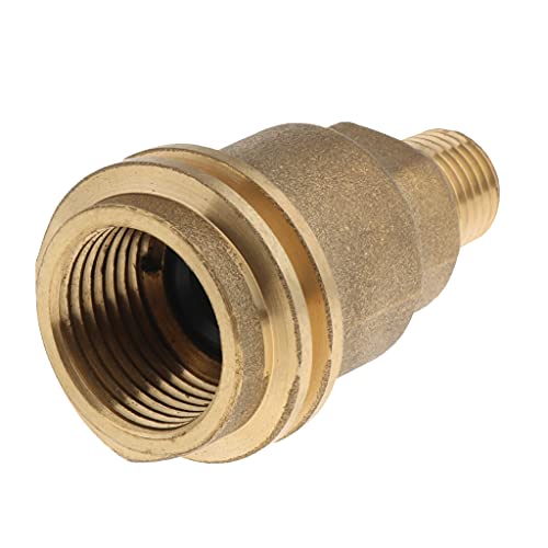 Seihao 2 Pcs 5042 QCC1/Type 1 Nut Propane Gas Fitting Adapter with 1/4 Inch Male Pipe Thread, Brass Propane Quick Connect Fittings for RV Camper, Cylinder, BBQ Gas Grill, BuddyHeater