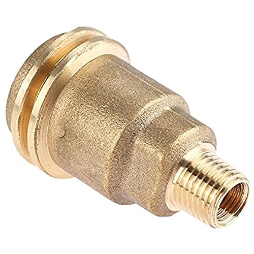 Seihao 2 Pcs 5042 QCC1/Type 1 Nut Propane Gas Fitting Adapter with 1/4 Inch Male Pipe Thread, Brass Propane Quick Connect Fittings for RV Camper, Cylinder, BBQ Gas Grill, BuddyHeater