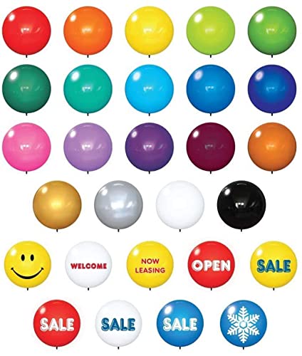 DuraBalloon - Weatherproof Reusable Balloon Cluster Pole Kit - Helium Free Plastic Outdoor Balloons