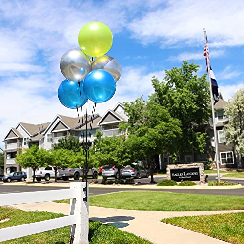 DuraBalloon - Weatherproof Reusable Balloon Cluster Pole Kit - Helium Free Plastic Outdoor Balloons