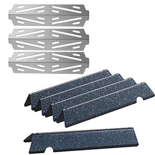 Blackhoso 66032 Flavorizer Bars for Weber Genesis II E-310 66802 66095 Flavorizer Bars Flame Tamer S-310 SE-310 SE-330 E-335 SE-335 E-315 S-335 S-345 -Snowflake Enamel Surface