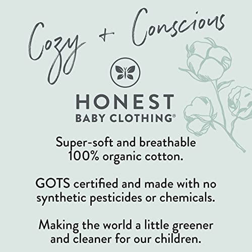 HonestBaby Non-Slip Footed Pajamas One-Piece Sleeper Jumpsuit Zip-Front PJs 100% Organic Cotton for Baby Boys, Nuts, 18 Months