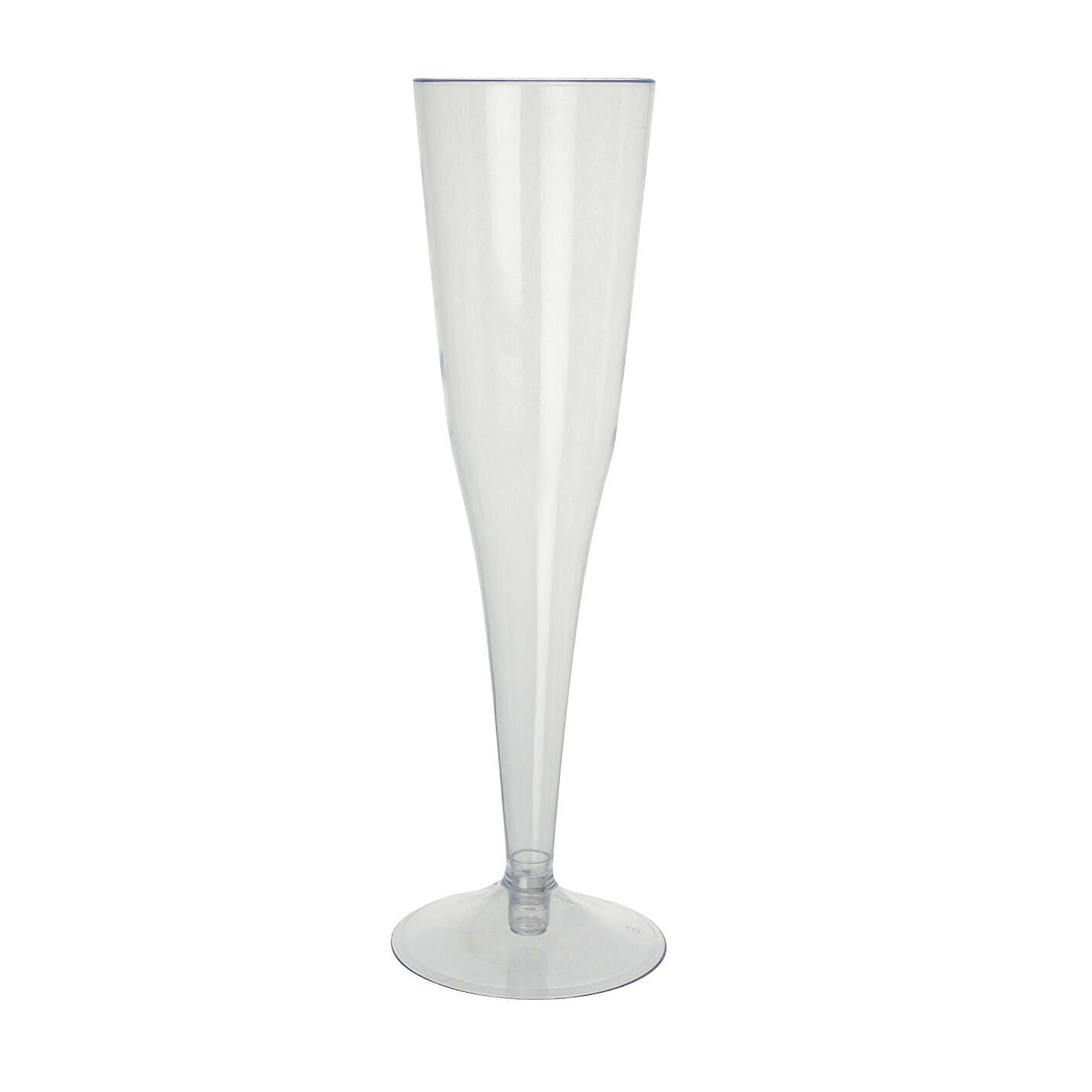 24 Pc Plastic Champagne Flutes Disposable Wine Glasses Mimosa Cups Wedding 6oz Clear Glassware Beverage Events Shatterproof Toasting Catering Holidays Thanksgiving Drinkware Drinking Dish Tableware