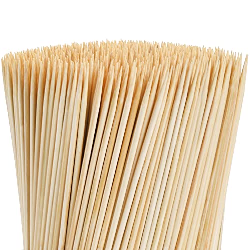Fasmov 1000 Pack Natural Bamboo Skewer Sticks, Bamboo BBQ Appetizer Skewers for Grilling, Kabob, Fruit, Appetizers, Cocktail, Brunch, Chocolate Fountain, 8-Inches