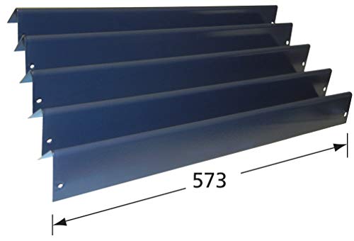 Music City Metals 95365 Porcelain Steel Heat Plate Replacement for Select Weber Gas Grill Models, Set of 5