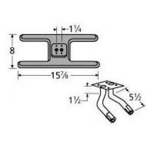Music City Metals 20502-75062 Cast Iron Burner Replacement for Select Great Outdoors Gas Grill Models
