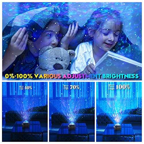 Star Projector, ZonQoonz Galaxy Projector with APP Remote Control, Bluetooth Music Speaker Aurora Projector, Night Light Projector for Kids Adults Gaming Room, Home Theater, Birthday, Party